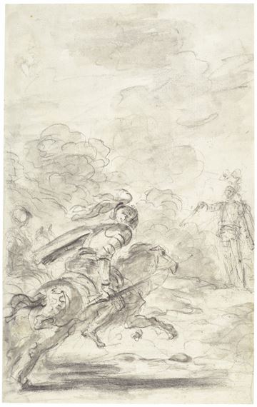 Jean-Honoré Fragonard | Rinaldo ordering Sacripante to give back his ...