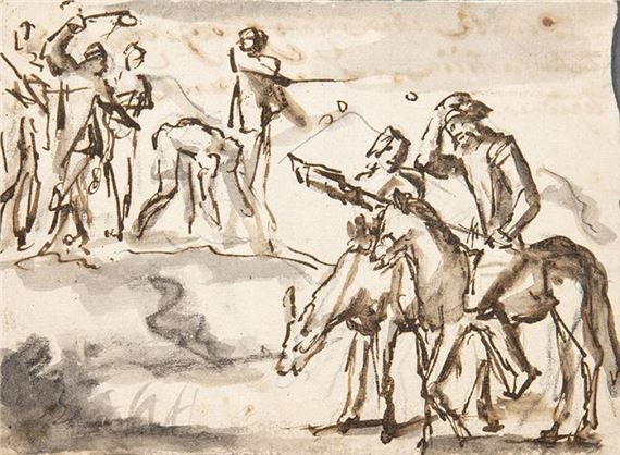 Spanish School, 19th Century | Don Quijote liberando unos galeotes ...