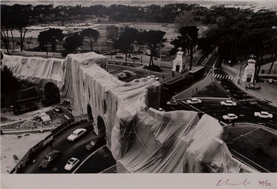 Christo | The Wall – Wrapped Roman Wall (1974) | MutualArt
