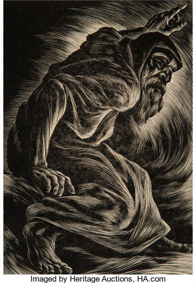 Isac Friedlander | Moses (with original wood block) | MutualArt