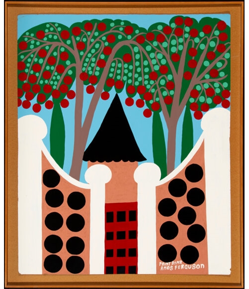 Amos Ferguson | Bahamian Garden with a Cherry Plant | MutualArt