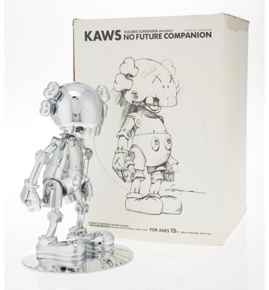 KAWS | No Future Companion (Silver Chrome) (2008) | MutualArt