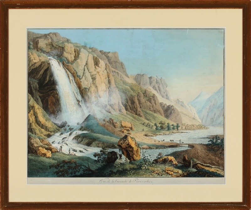 Jean-Antoine Linck | Vue de la cascade de Pissevache | MutualArt