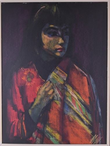 Maurice Mann | Two works: coloured portraits | MutualArt