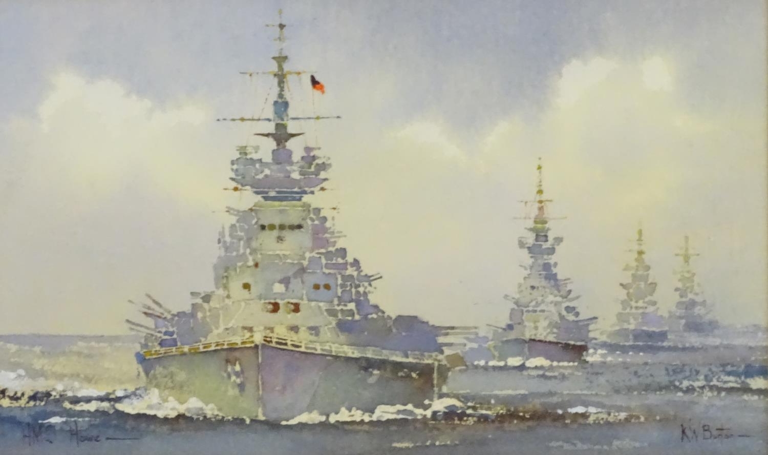 Ken W. Burton | HMS Howe and other warships at sea | MutualArt