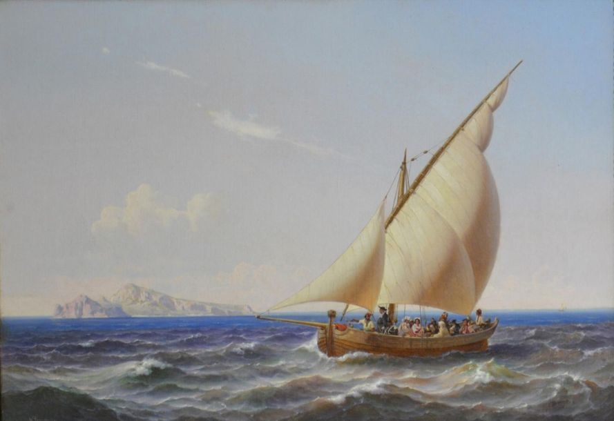 Niels Simonsen | The crossing to Capri (1876) | MutualArt