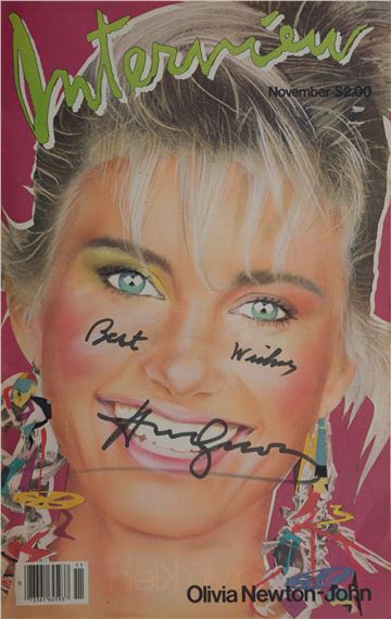 Andy Warhol | Autograph on the cover of Interview magazine November ...