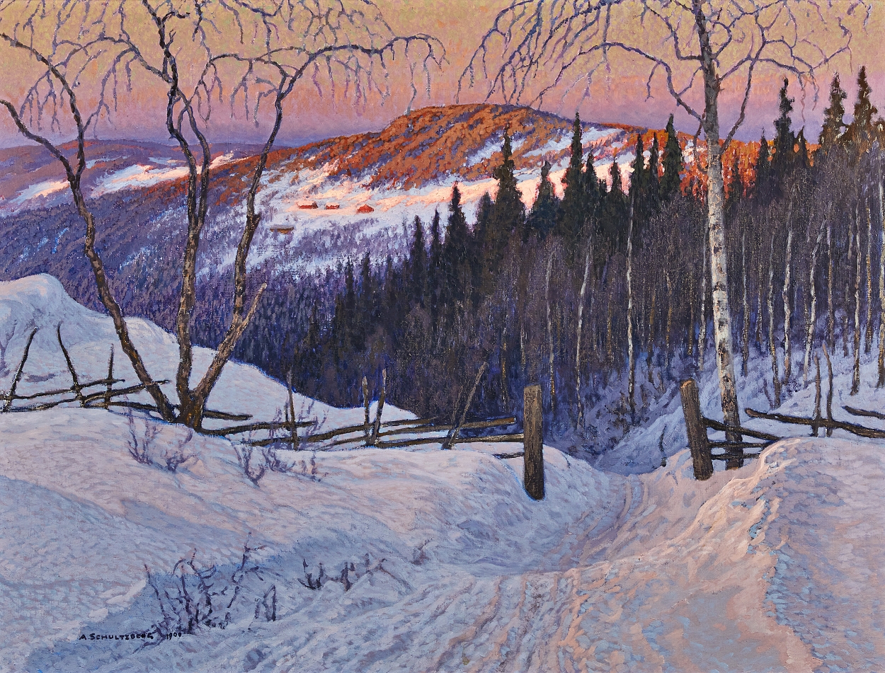 Anshelm Schultzberg | Winterweg (1909) | MutualArt