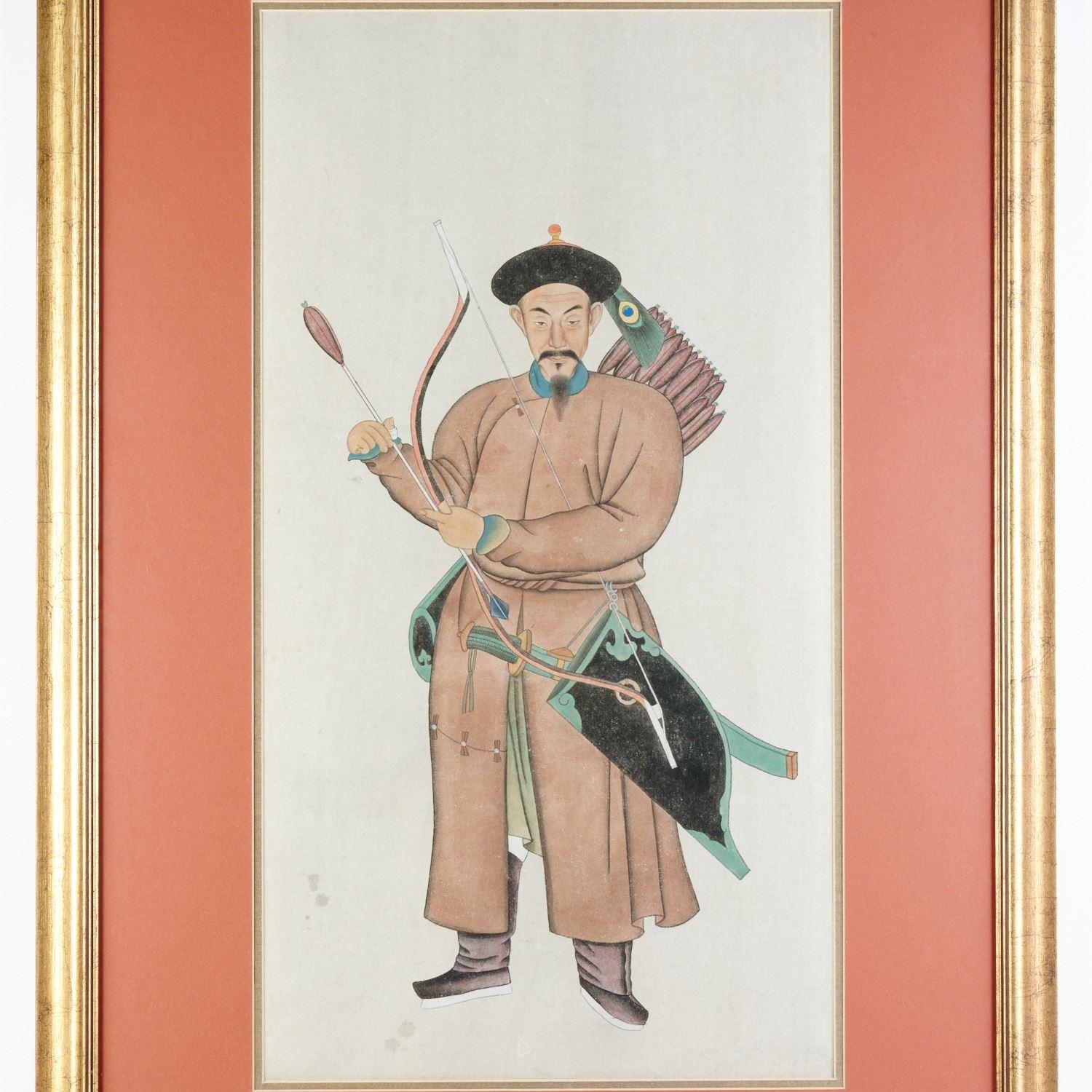 Chinese School, 19th Century | Portrait of army officer Zhang Zhiyuan ...
