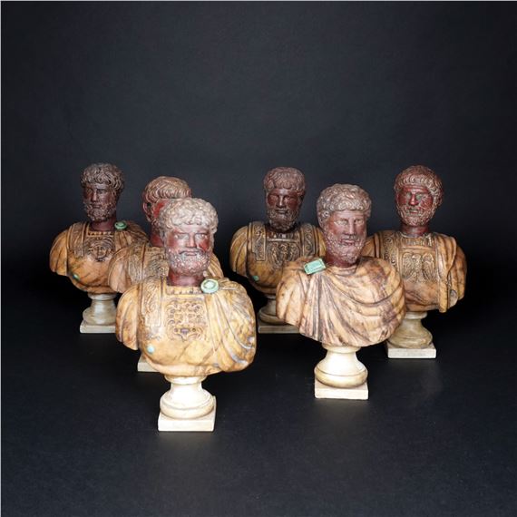 Roman School, 19th Century | 6 small busts of a roman emperor | MutualArt
