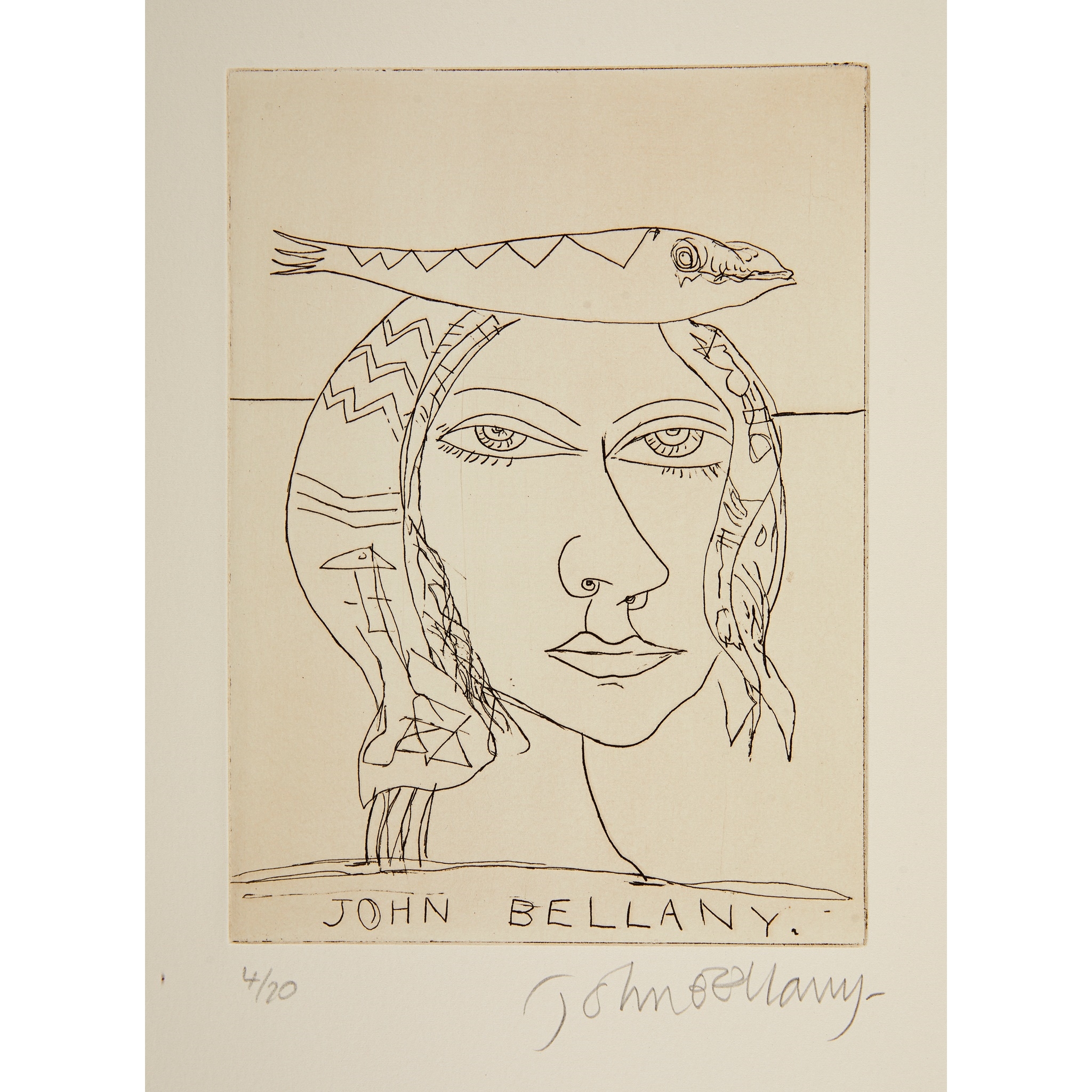 John Bellany | WOMAN WITH FISH | MutualArt