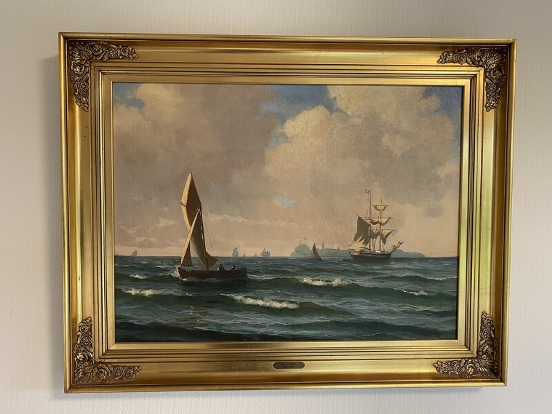 Vilhelm Bille | Sea scape with boats | MutualArt