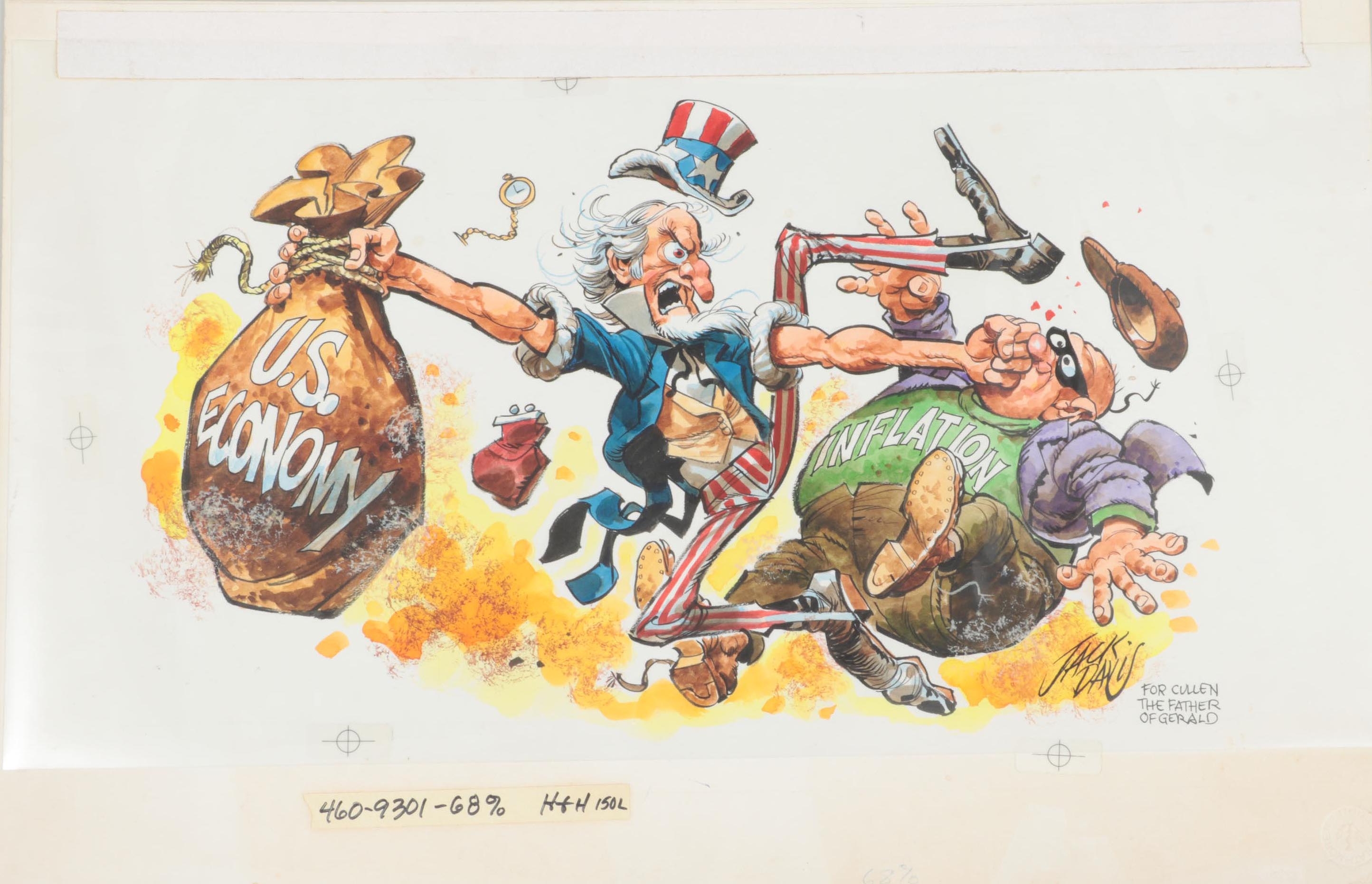 Stagflation 1970s Political Cartoon