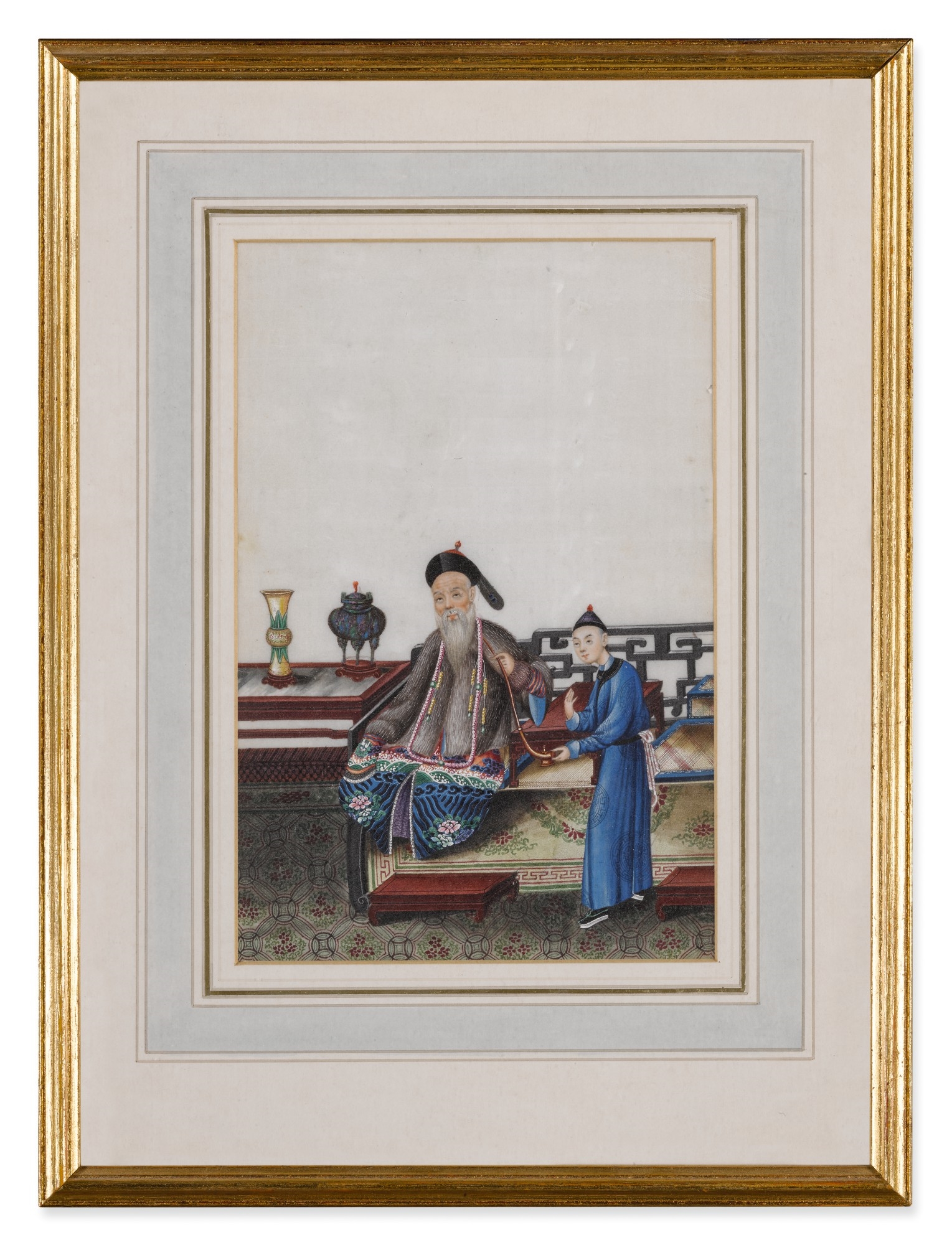 Chinese Export School | A Group of Six Chinese Export Paintings, Qing ...