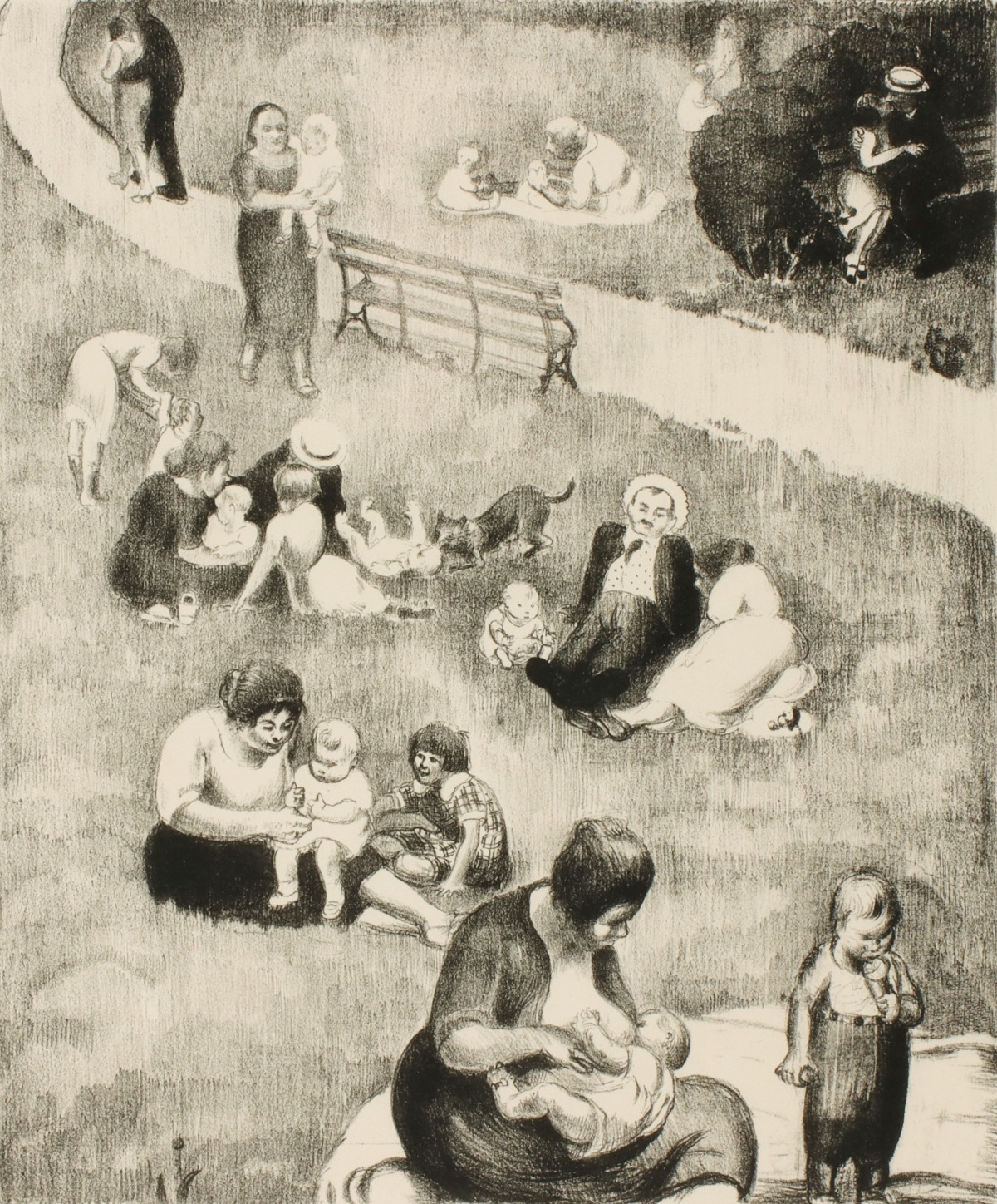 Mabel Dwight | In the Park (1928) | MutualArt