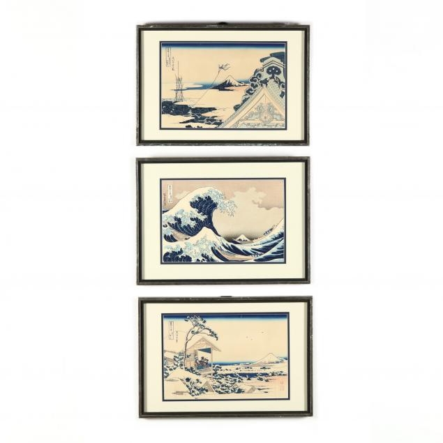 Katsushika Hokusai | Three works: Three Woodblock Prints | MutualArt