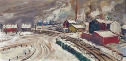 Friedrich G. Einhoff | Bahnübergang im Winter (1935) | MutualArt