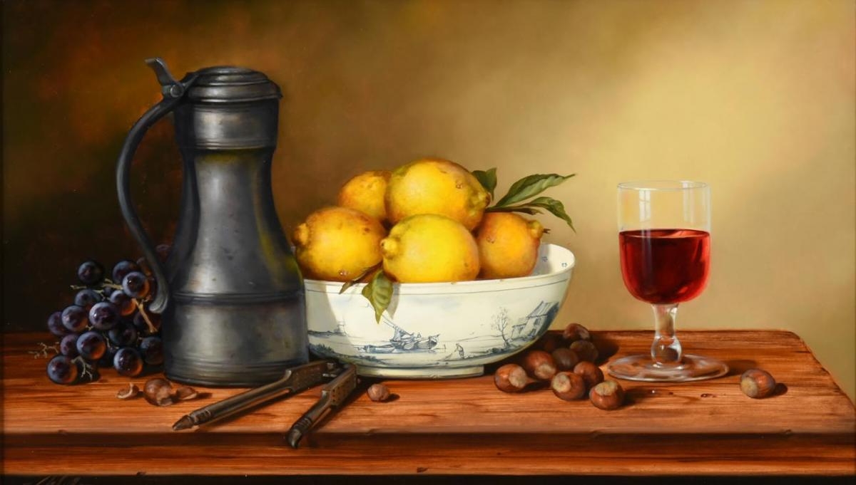 Paul F. Wilson | Pewter and Fruit | MutualArt