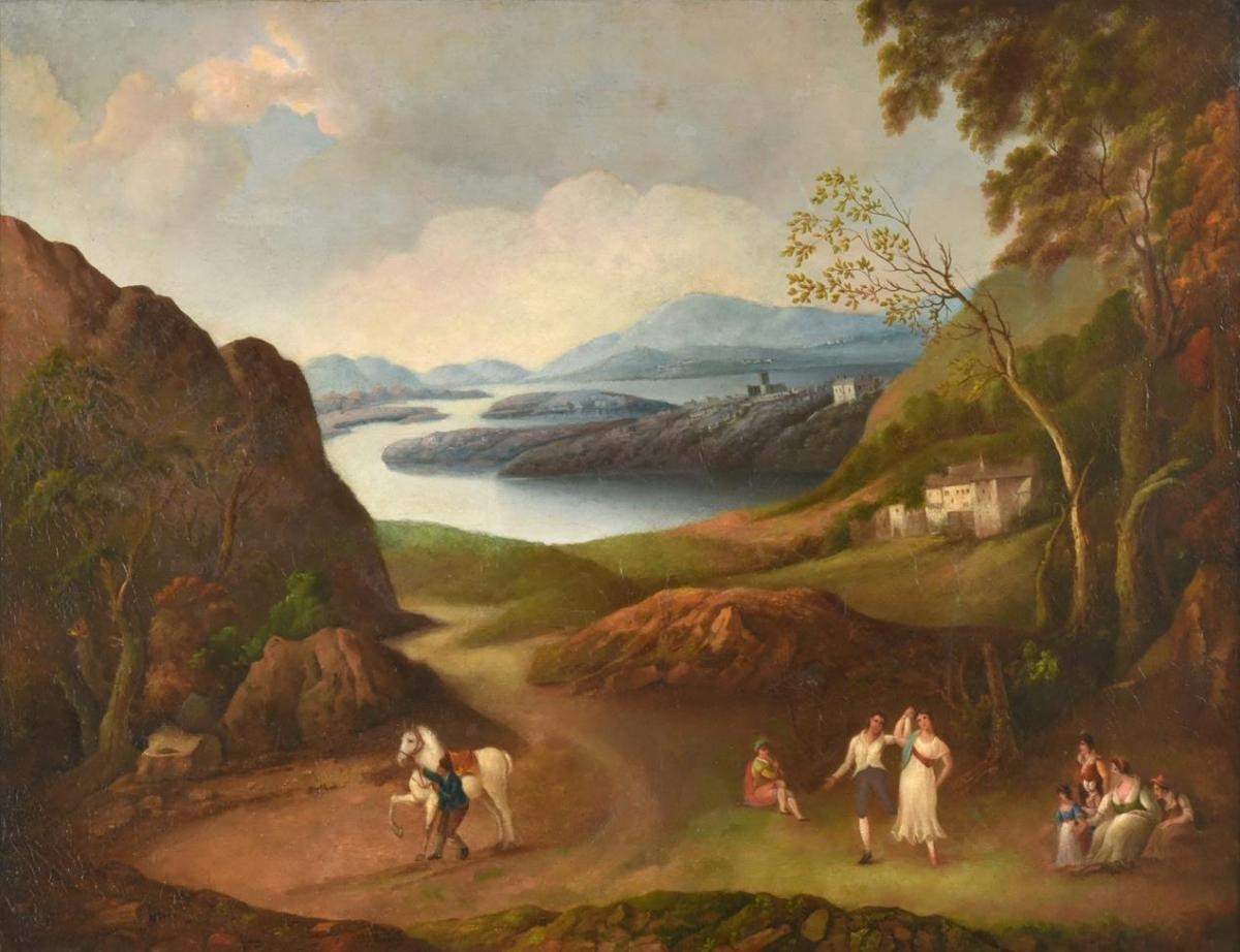 Jacob Philippe Hackert | Figures in an extensive Lakeland landscape ...