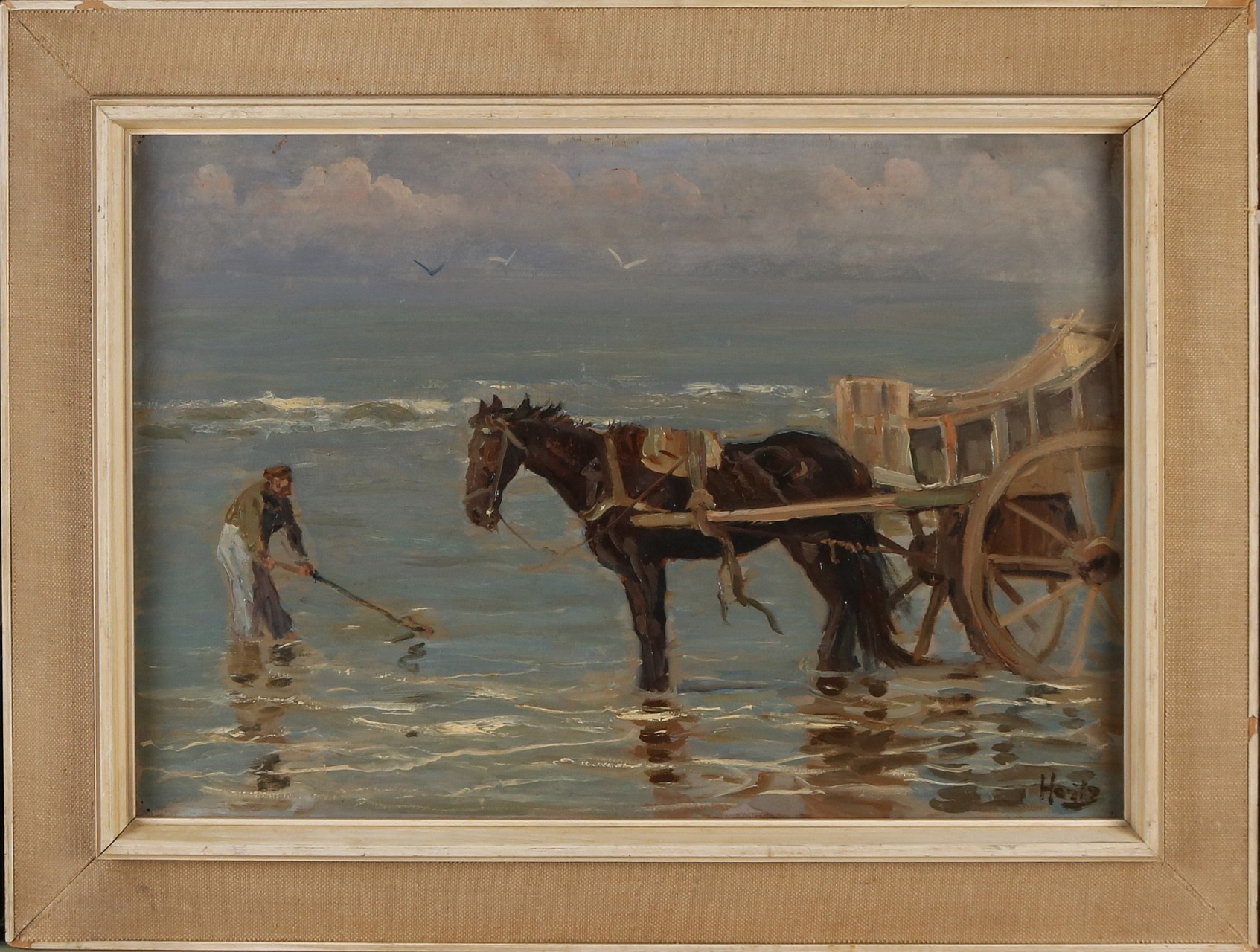 Louis Hartz | Schelpenvisser op strand | MutualArt