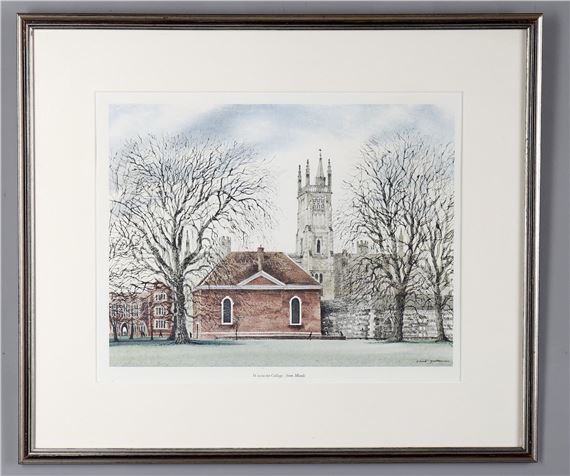 John Robert Cozens | The lake and town of Nemi | MutualArt