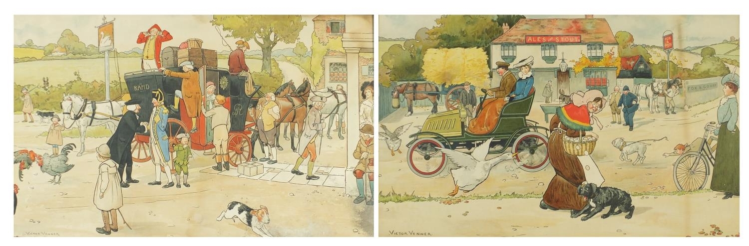 Victor Venner | Two Works: Coaching scenes | MutualArt