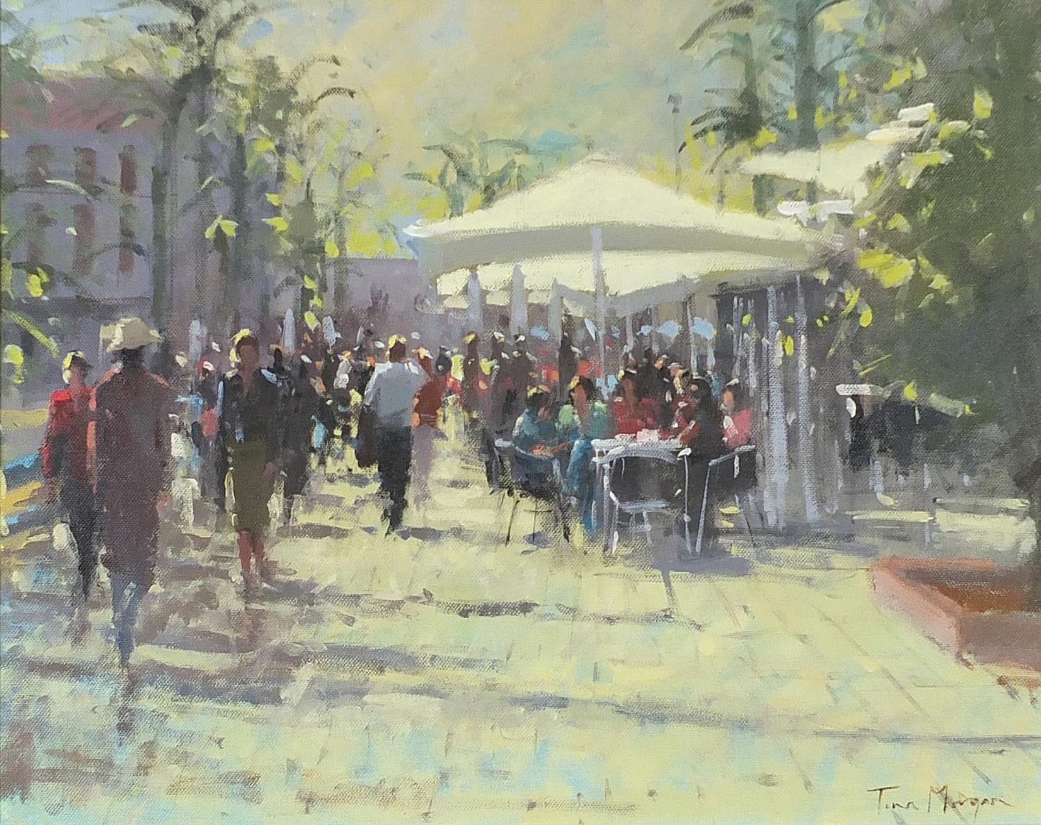 Tina Morgan | Busy market scene | MutualArt