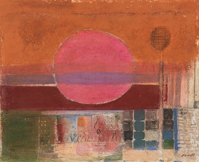 Bruno Saetti | PAESAGGIO COL SOLE (1977) | MutualArt