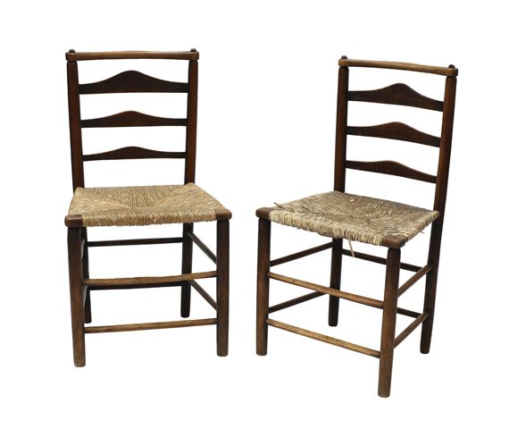Charles Robert Ashbee | A pair of ash and elm ladderback side chairs ...