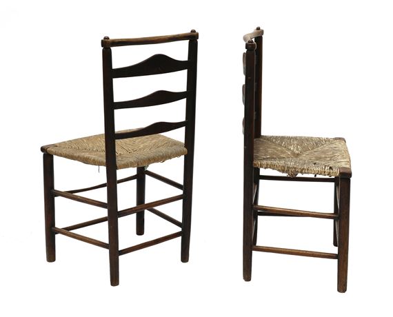 Charles Robert Ashbee | A pair of ash and elm ladderback side chairs ...