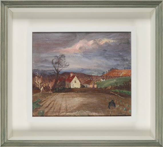 Thomas Hennell | A farmer ploughing a field (recto) | MutualArt