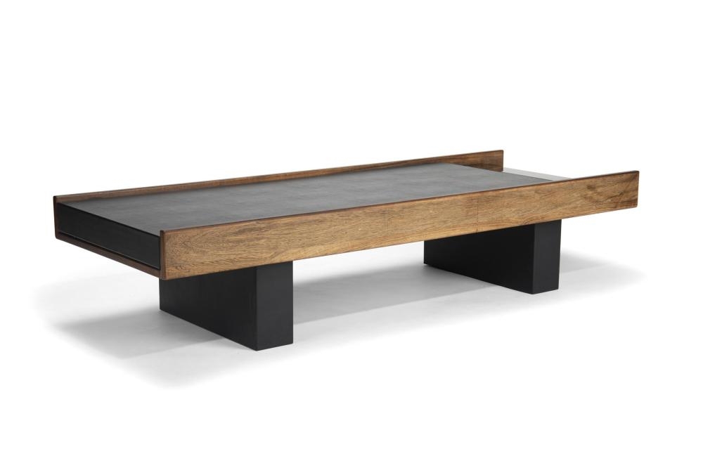 John Scott | Custom Designed Low Table In Dark Walnut And Textured ...
