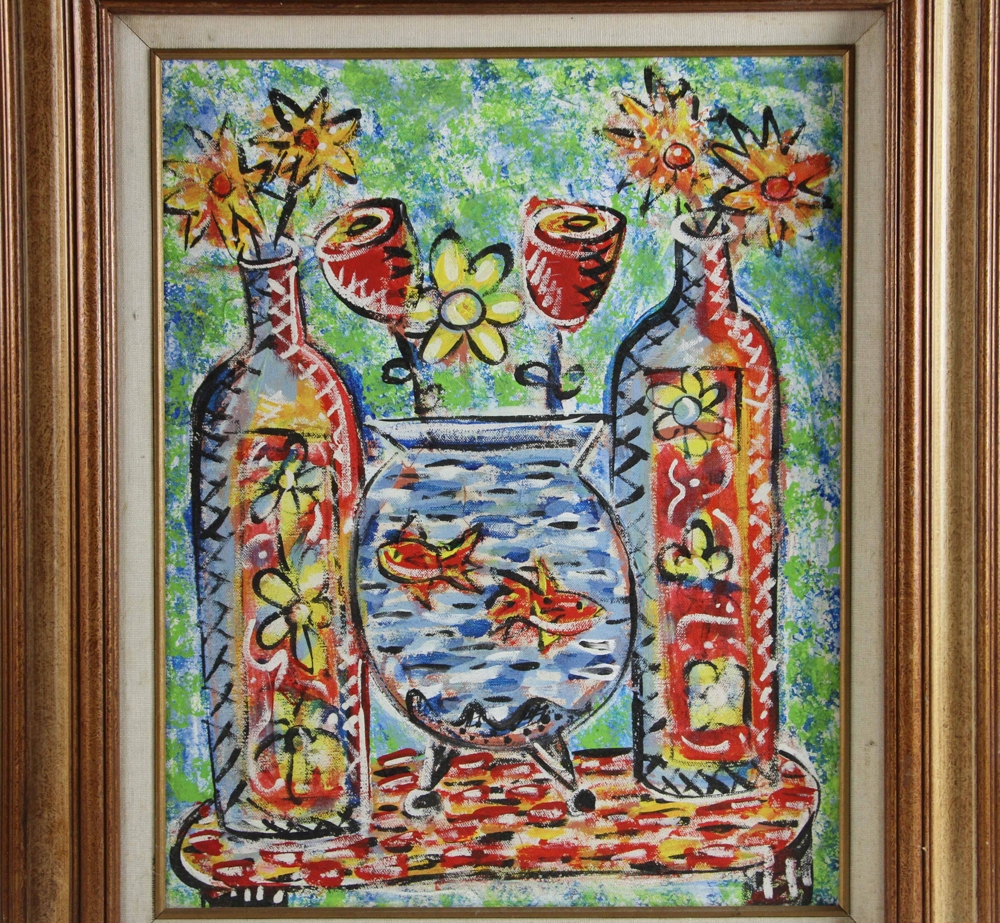 Joe Strasser | still life with fish bowl (2002) | MutualArt