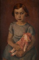 Fernand Wery | Portrait de jeune fille à la poupée | MutualArt