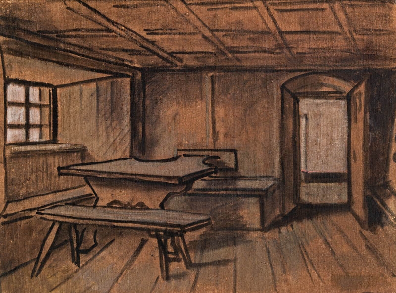 Albin Egger-Lienz | Bauernstube (Circa 1920) | MutualArt