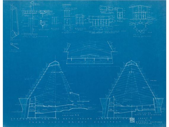 Frank Lloyd Wright | Synagogue for the Beth Shalom Congregation ...