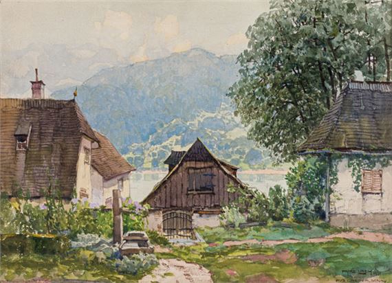 Fritz Lach | Grein at the Danube (1921) | MutualArt