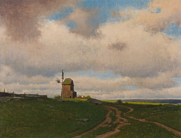 Ferdinand Brunner | Landscape with windmill | MutualArt