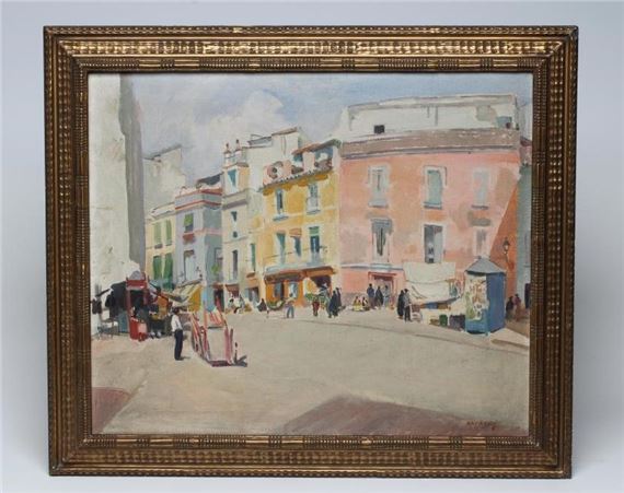 Philip Naviasky | European Market Place in Summer | MutualArt