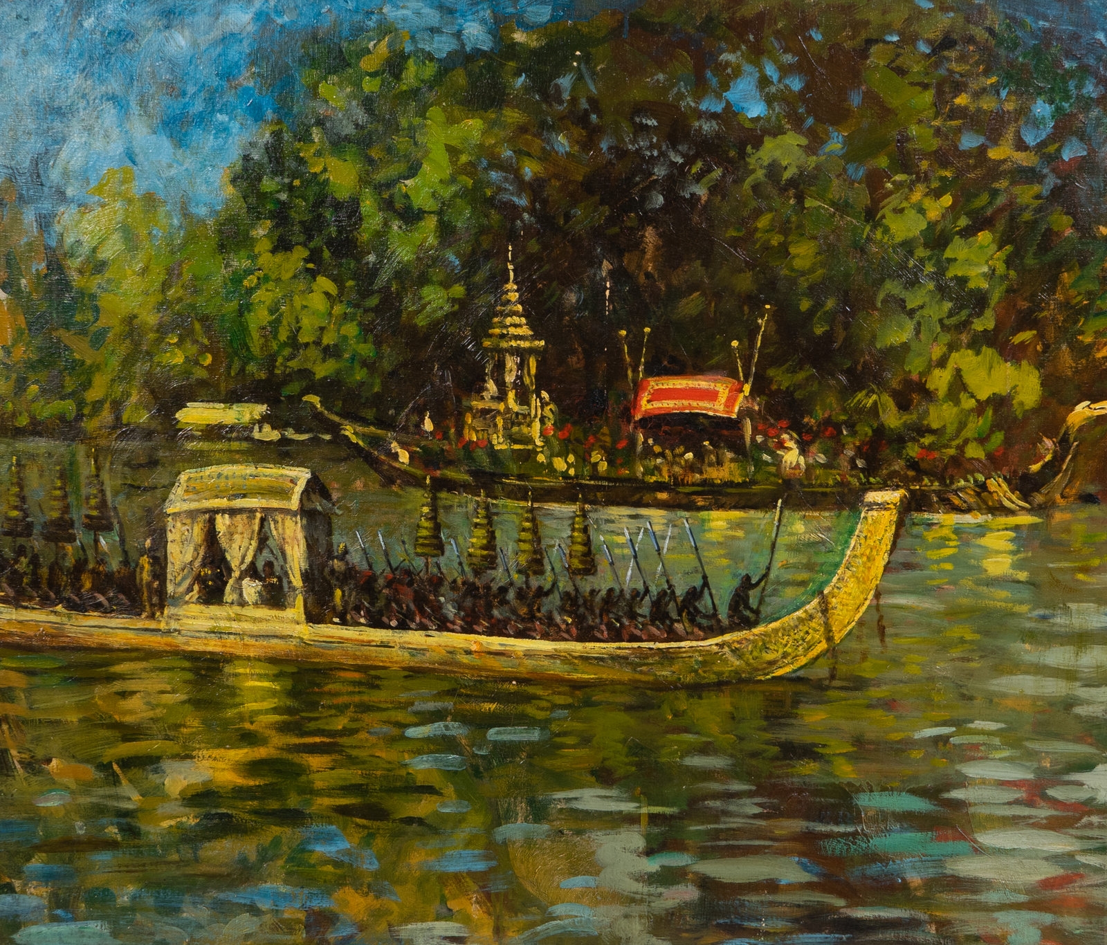 Lillian Mathilde Genth | The Royal Barge (King of Siam in Royal Barge ...
