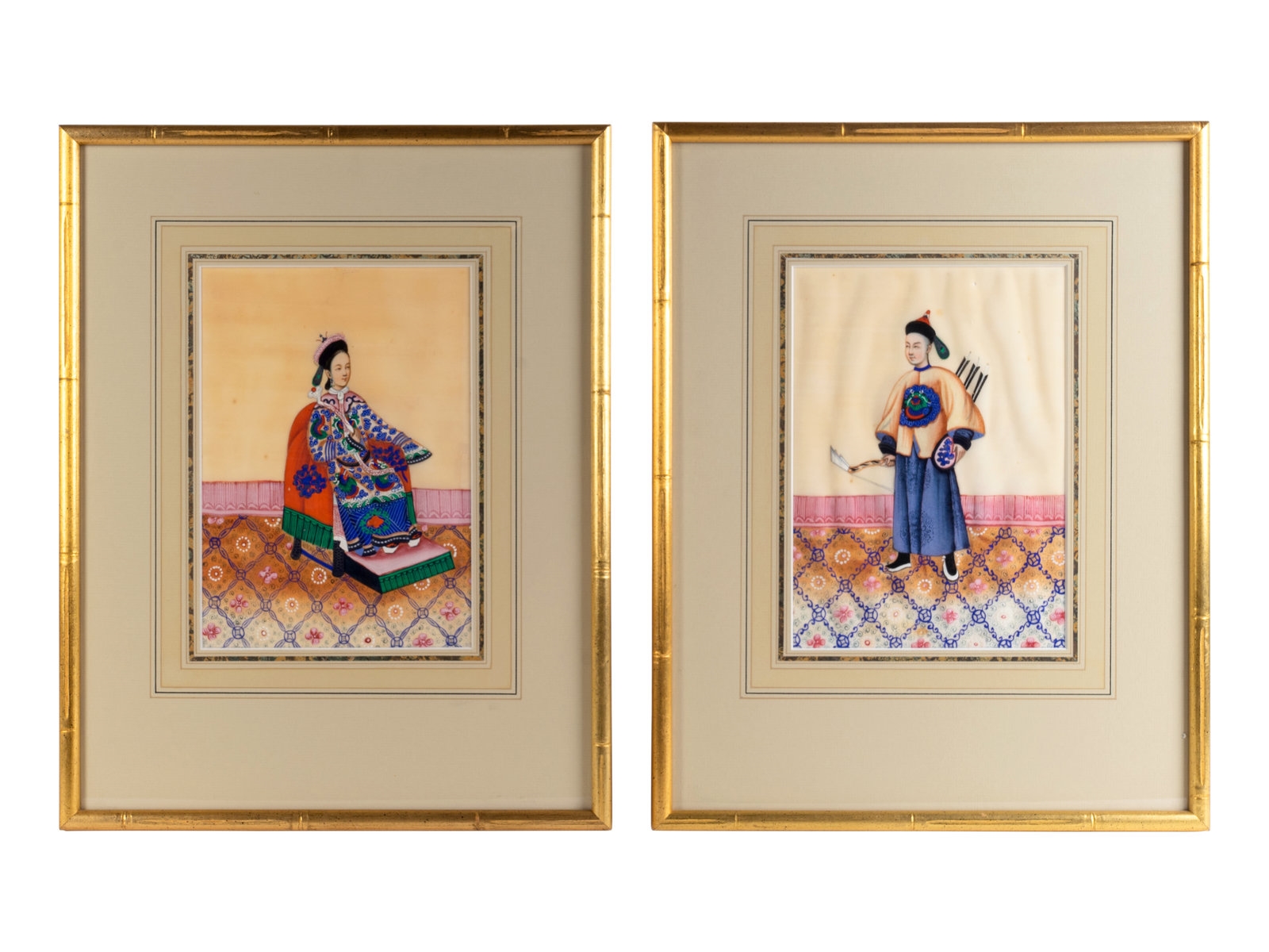 Chinese School, 19th Century | Four Chinese Pith Paintings on Silk ...