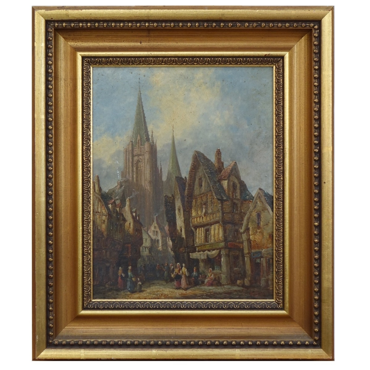 European School, 20th Century | Village Scene (20th Century) | MutualArt