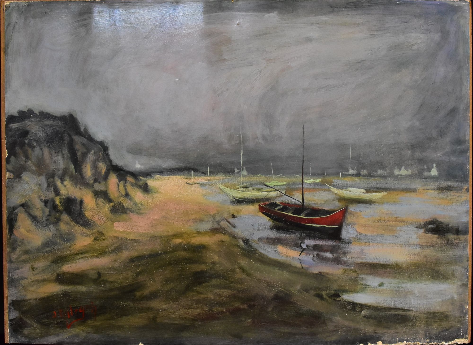 Jacques Pellegrin | Barque en Bretagne (1978) | MutualArt