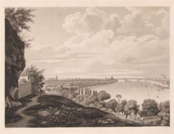 Friedrich Salathé | Vue prise de la côte de Lormon (sic) (1822) | MutualArt