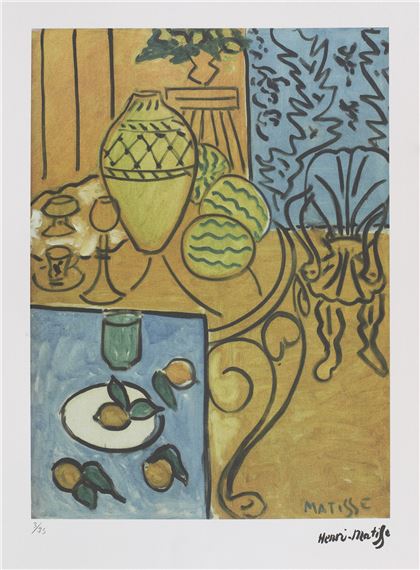 Henri Matisse | Interior in Yellow and Blue | MutualArt
