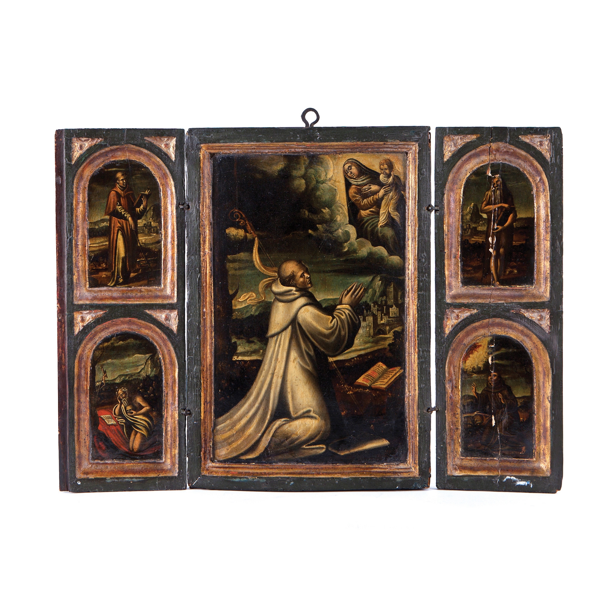 Pedro Machuca | La lactancia de San Bernardo con San Lorenzo, San ...