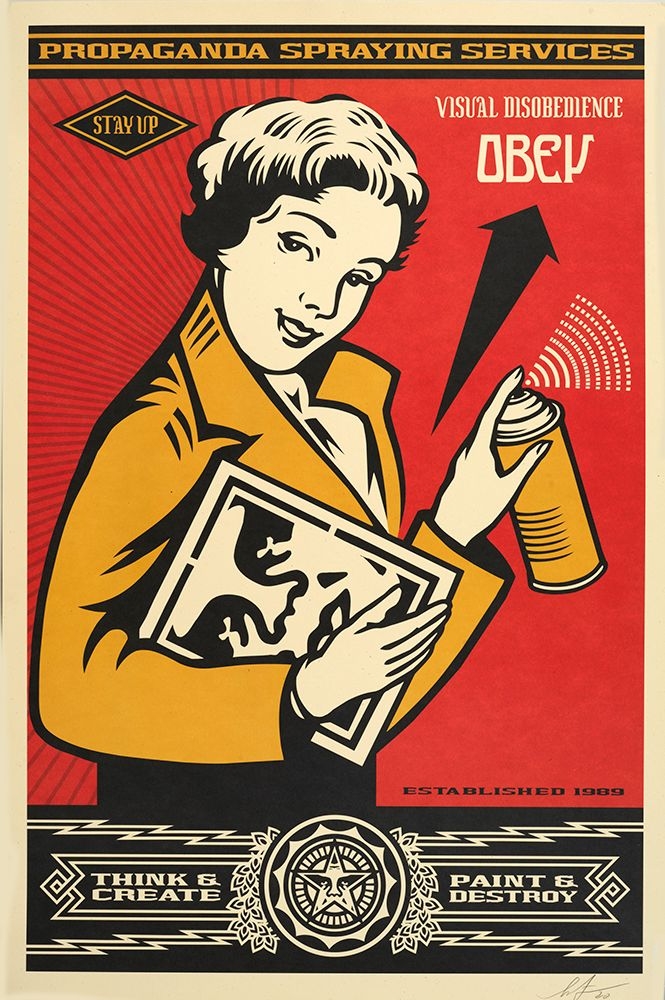 Shepard Fairey | Propaganda Spraying Services (2020) | MutualArt