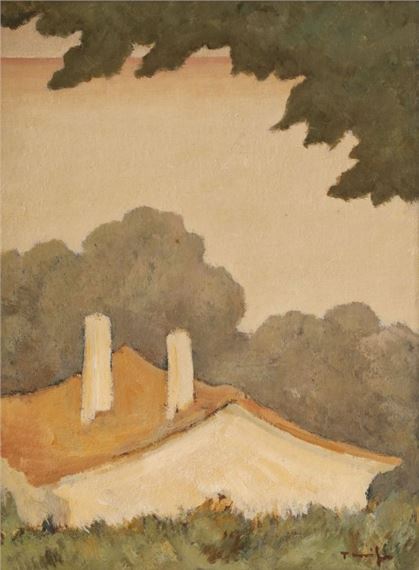 Nicolae Tonitza | Acoperiș la Balcic (Casa pescarului) (Circa 1934 ...