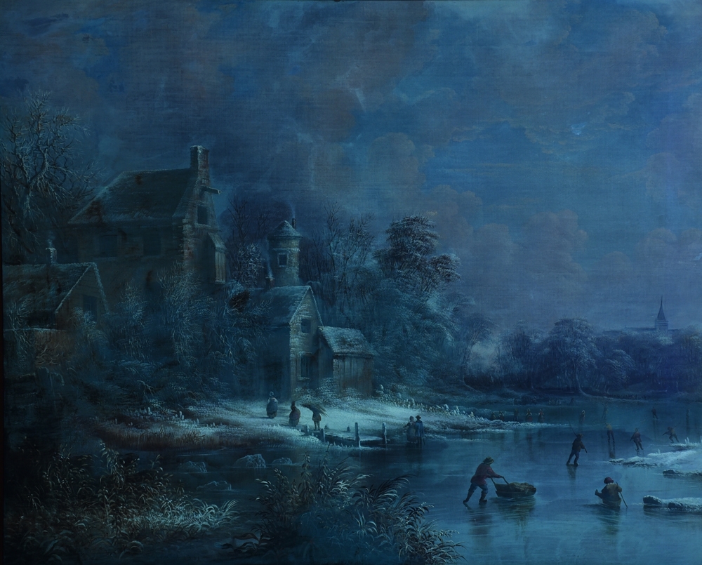 Edmund C. Coates | Skaters on a Frozen River (1861) | MutualArt