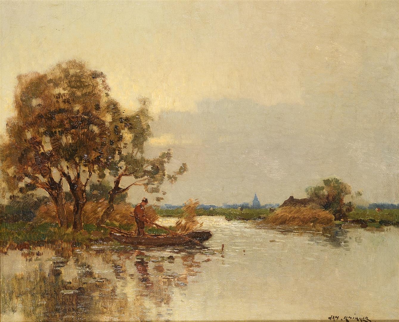 Jan Knikker | 'Varen in de polder' | MutualArt